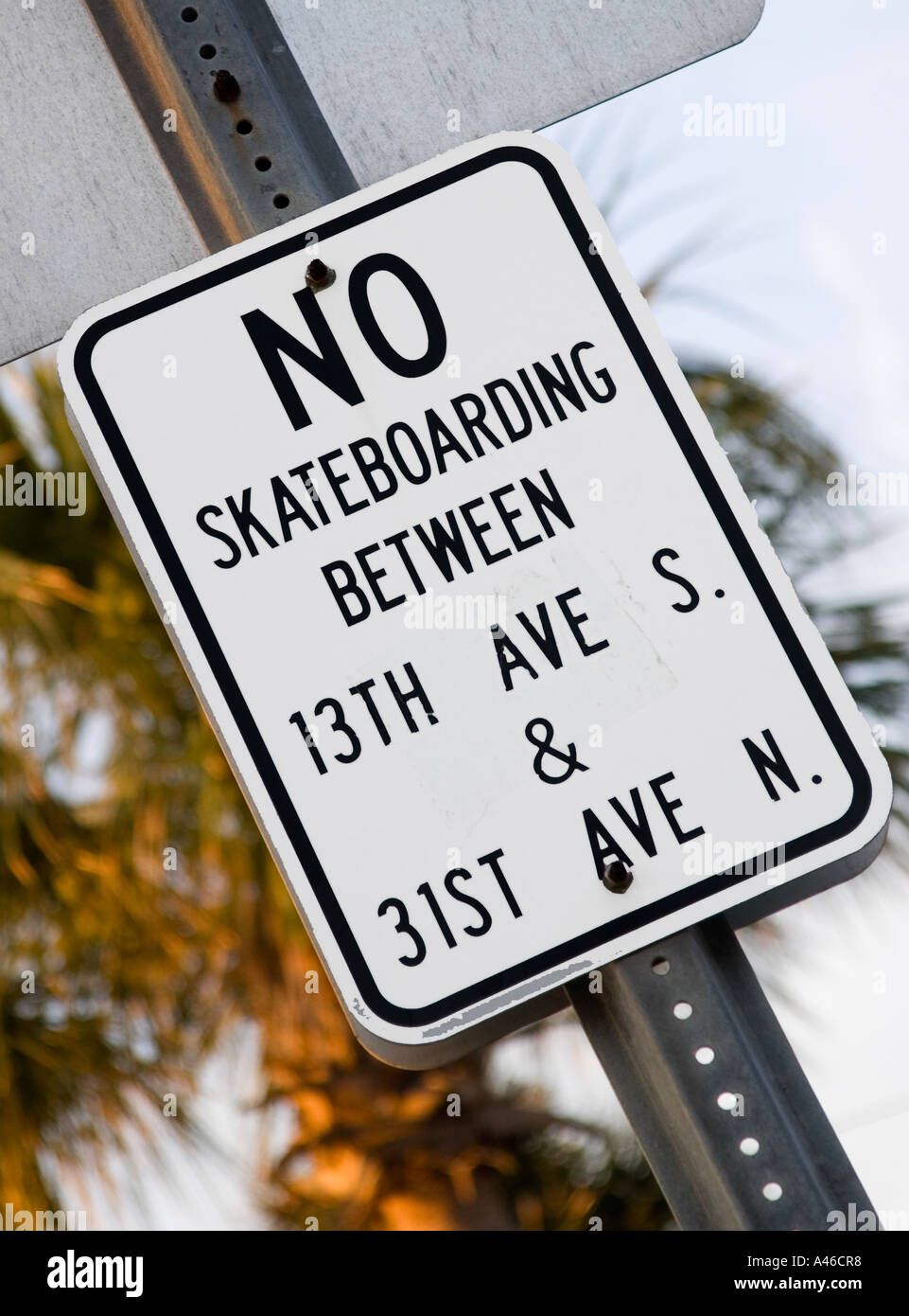 No Skateboarding Sign in Myrtle Beach, South Carolina, USA Stock Photo ...