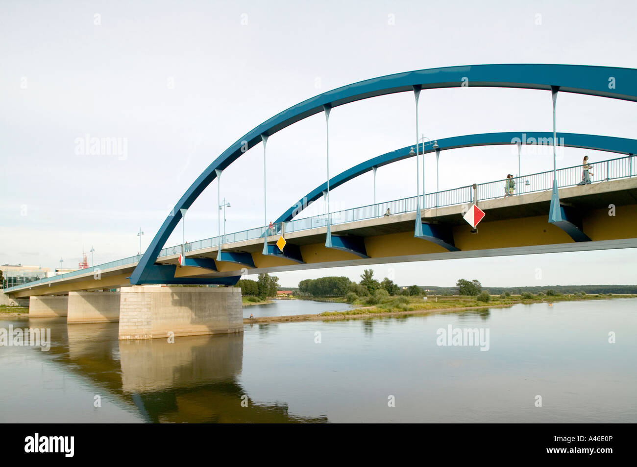 Bridge on the German-Polish border in Frankfurt on the Oder Stock Photo ...