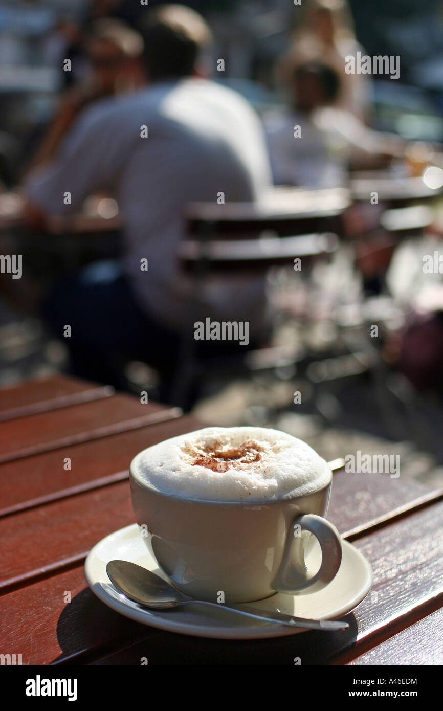 Cup of coffee on a table Stock Photo - Alamy