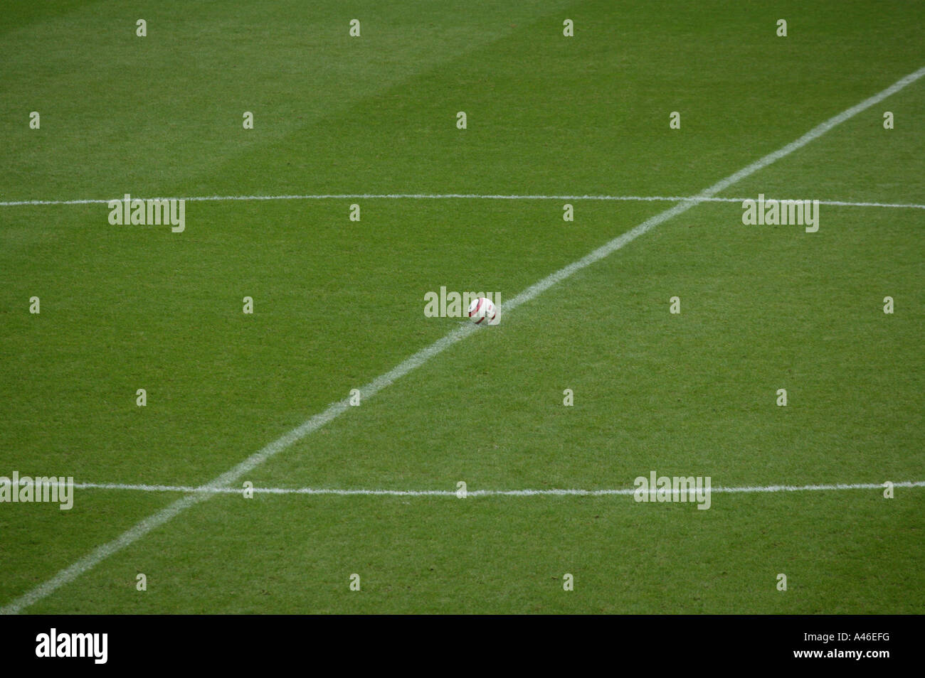 Soccer ball on the stadium field hi-res stock photography and images ...