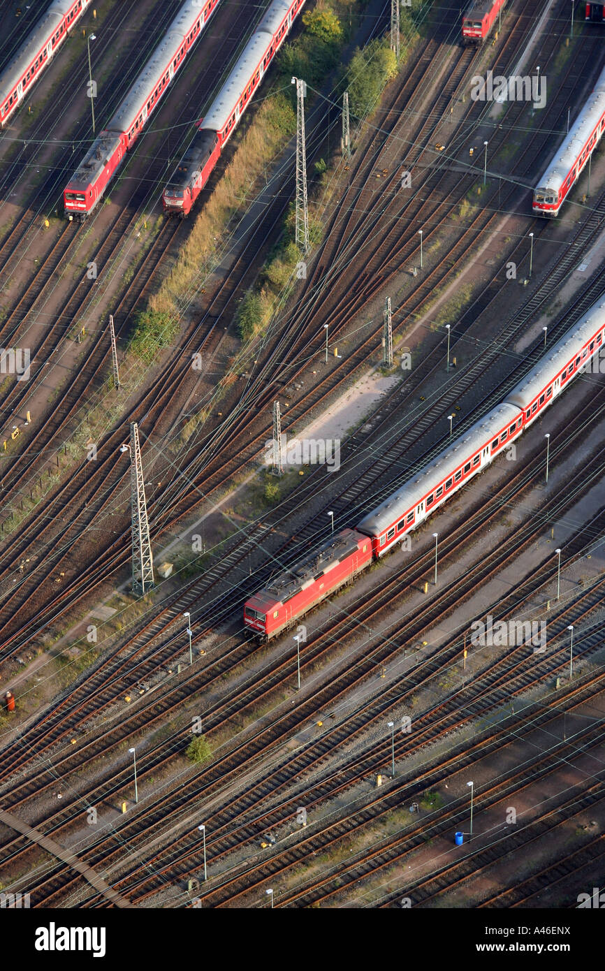 Trains on railway tracks, Hamburg, Germany Stock Photo - Alamy