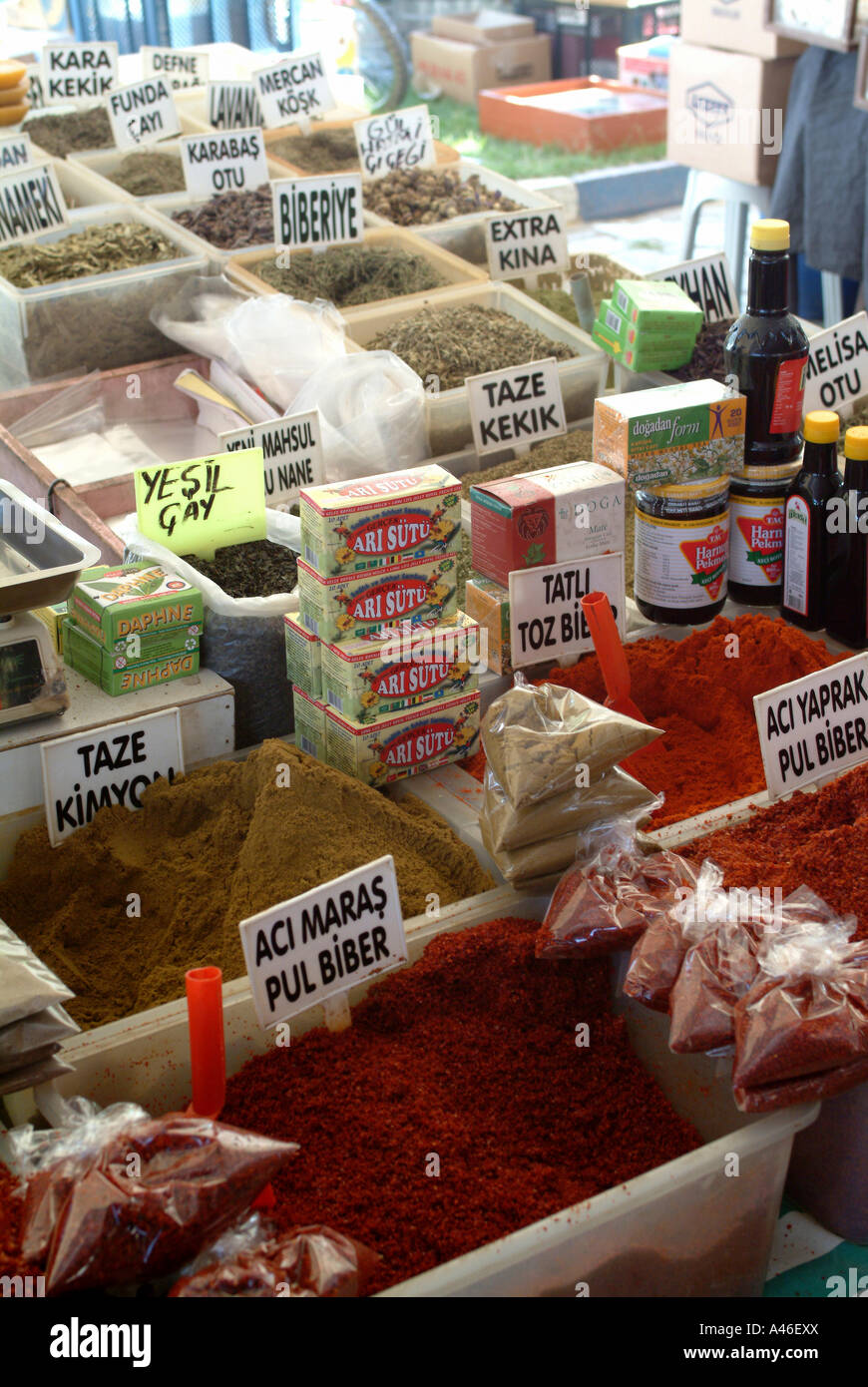 Spices at a street stall Stock Photo - Alamy