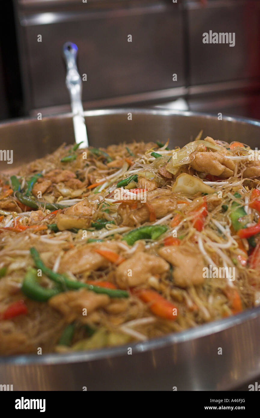 Asian food in a wok Stock Photo - Alamy