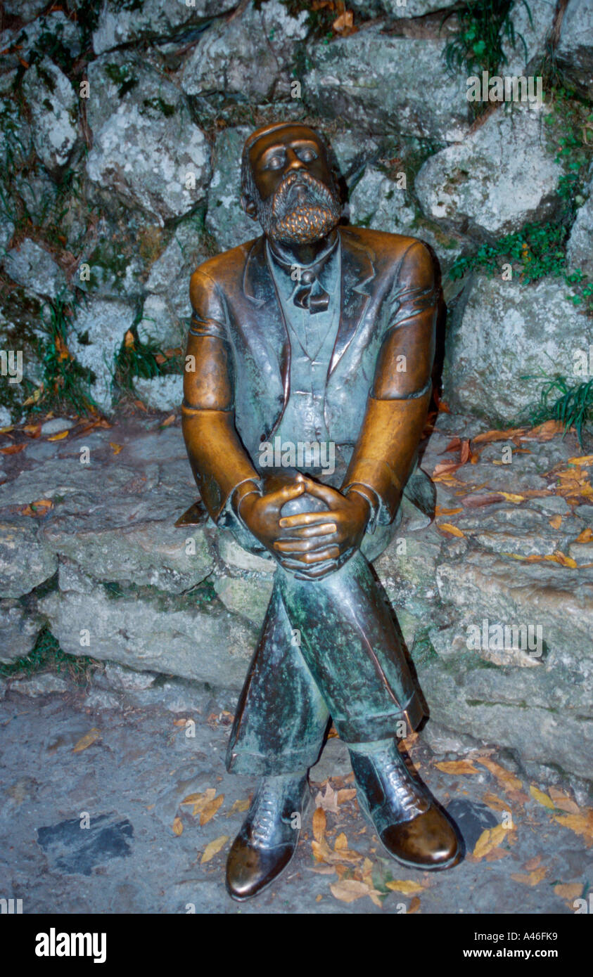 Gaudi Statue Comillas Stock Photo - Alamy