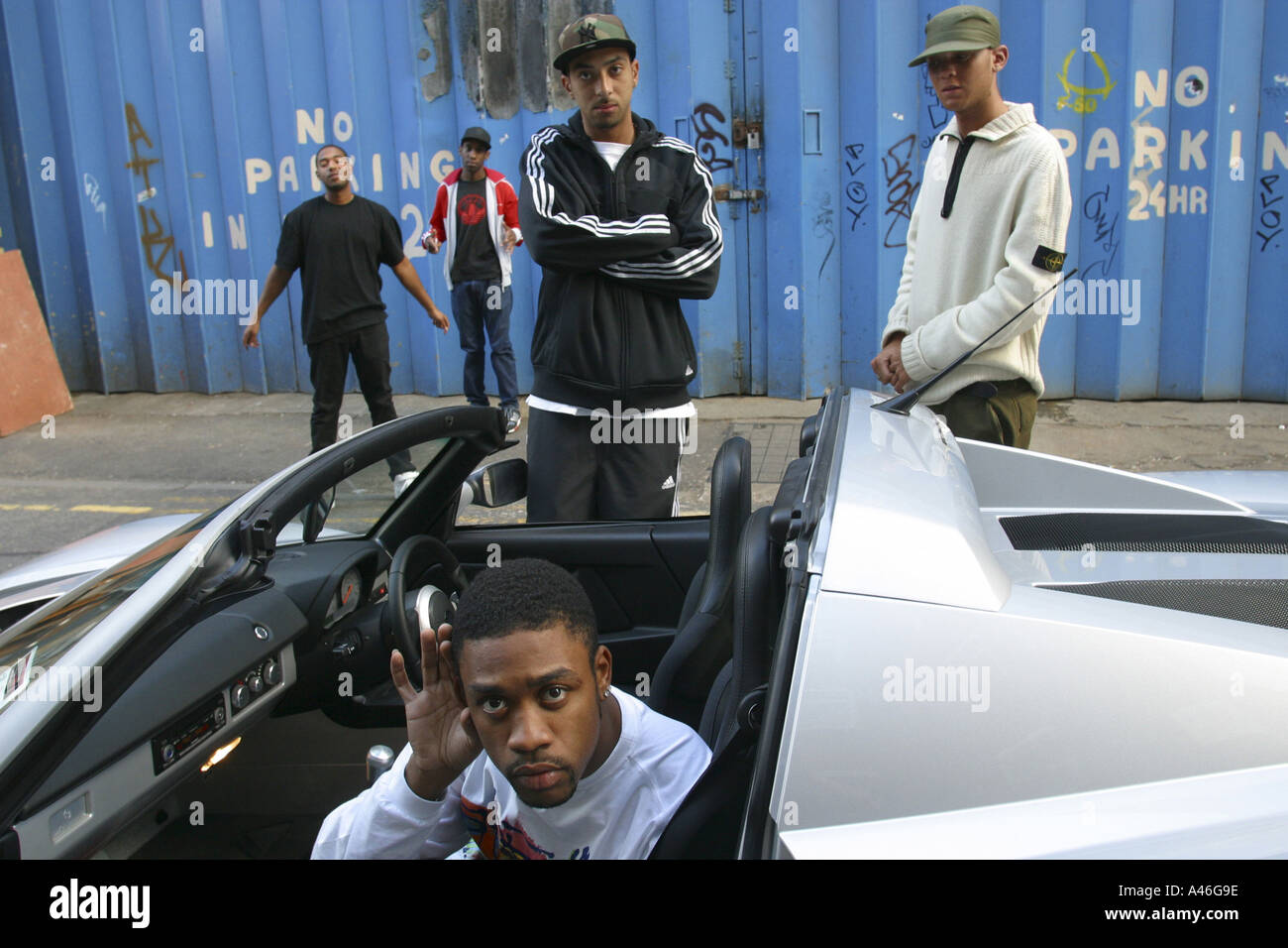 dj wylie and other members of the roll deep crew Stock Photo - Alamy