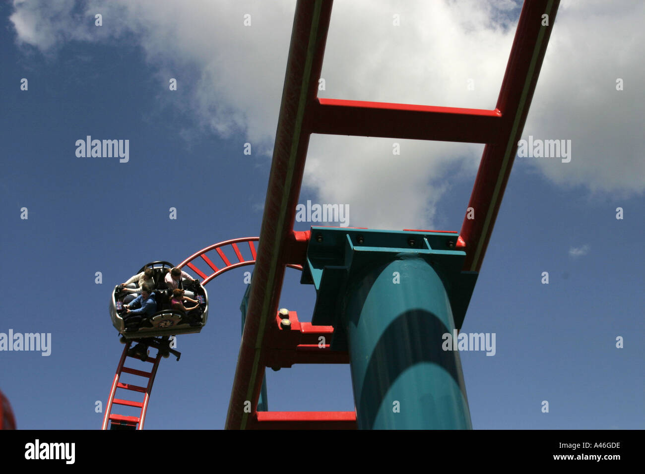 visitors aboard the spinball whizzer ride at alton towers amusement ...