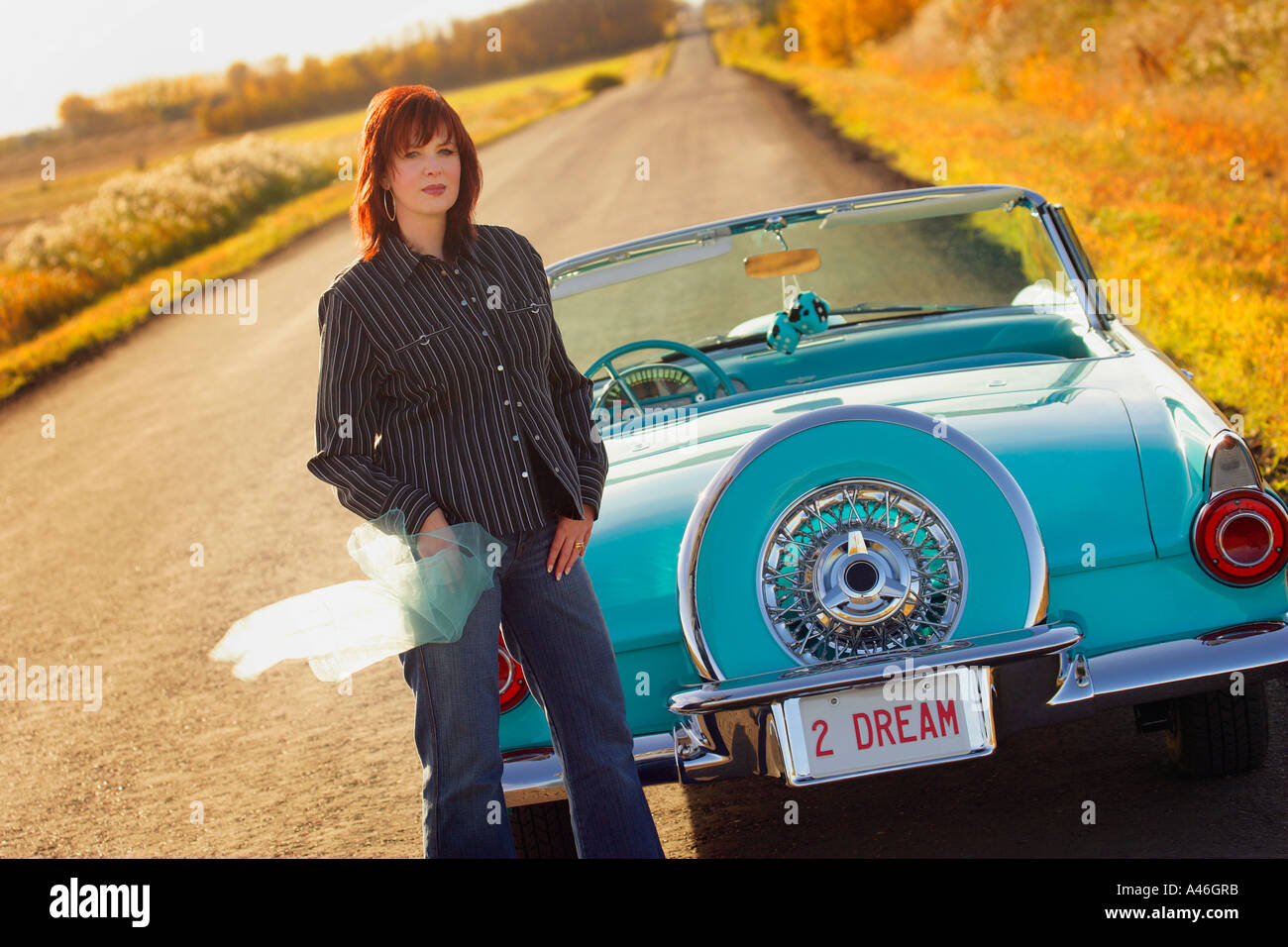 Vintage woman car hi-res stock photography and images - Alamy