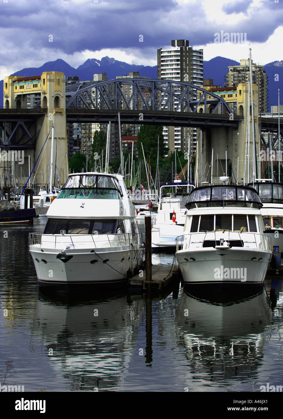 Boats in a harbor Stock Photo - Alamy