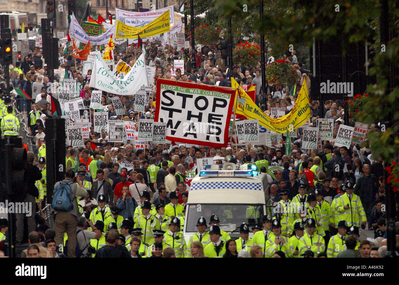 march against war in iraq london protesters march on a demonstration ...