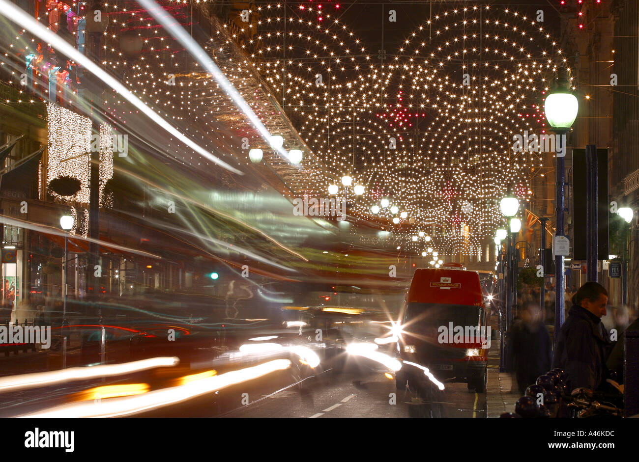 christmas lights in london christmas decorative lights hang over regent ...