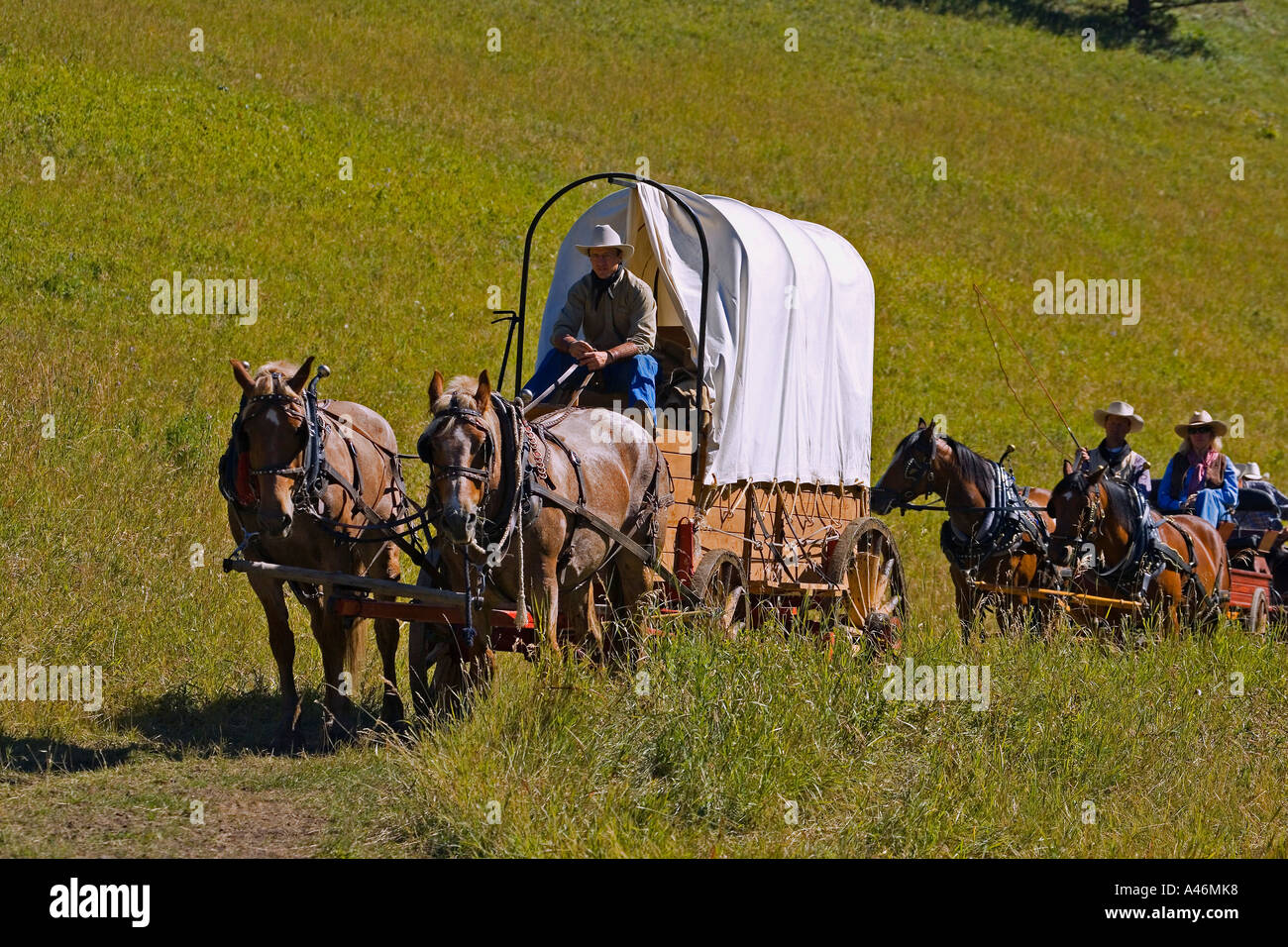 Traveling by horse and wagon hi-res stock photography and images - Alamy