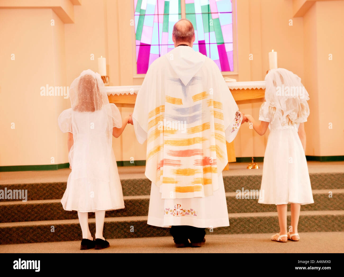 Children At Their First Communion High Resolution Stock Photography and ...