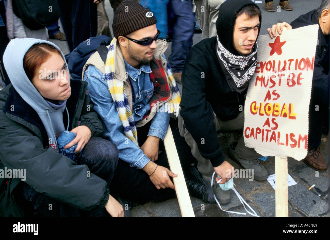 Anti globalisation protests hi-res stock photography and images - Alamy