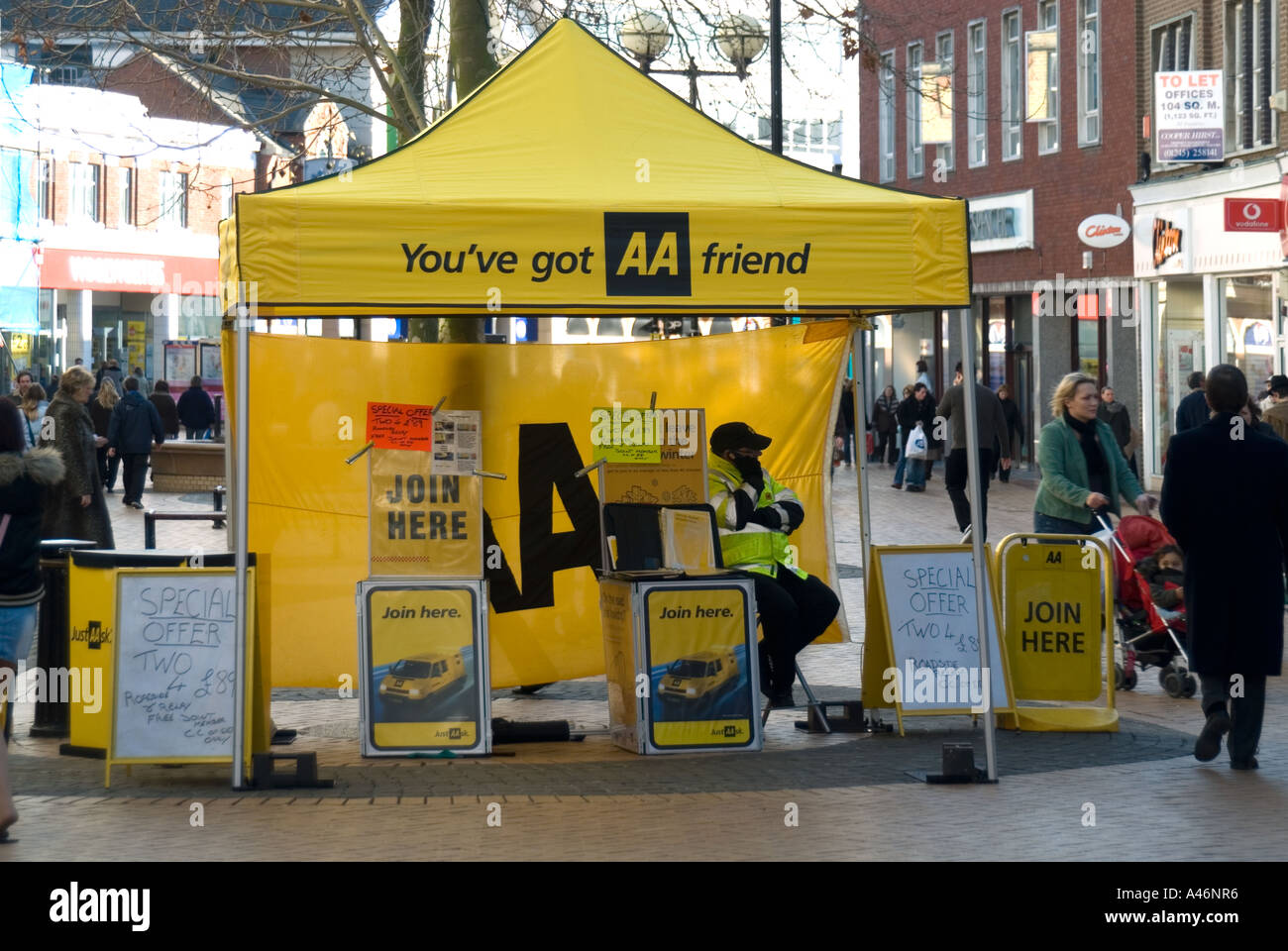 Chelmsford town centre AA temporary booth erected in pedestrian ...