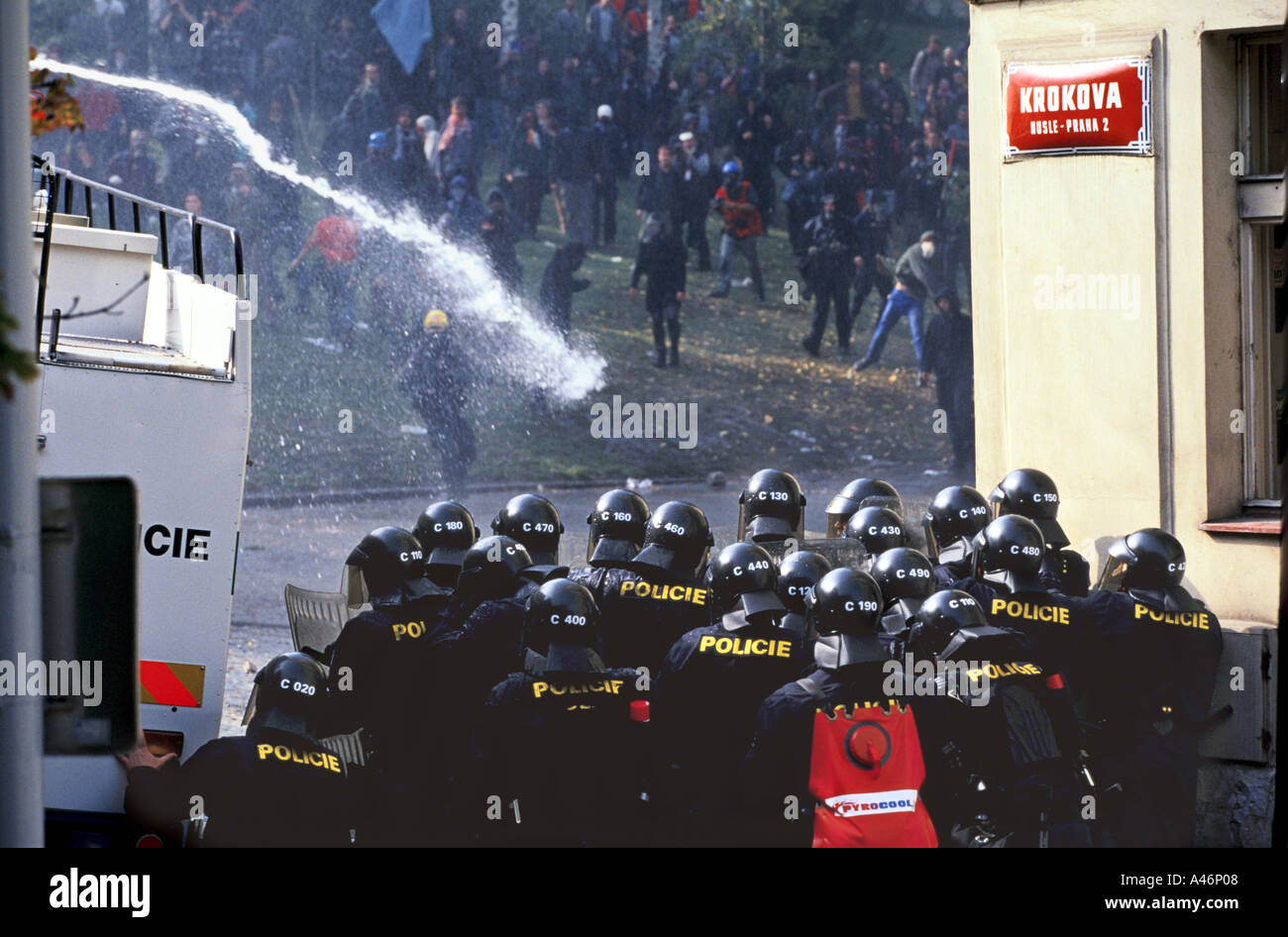 Riot water tank hi-res stock photography and images - Alamy