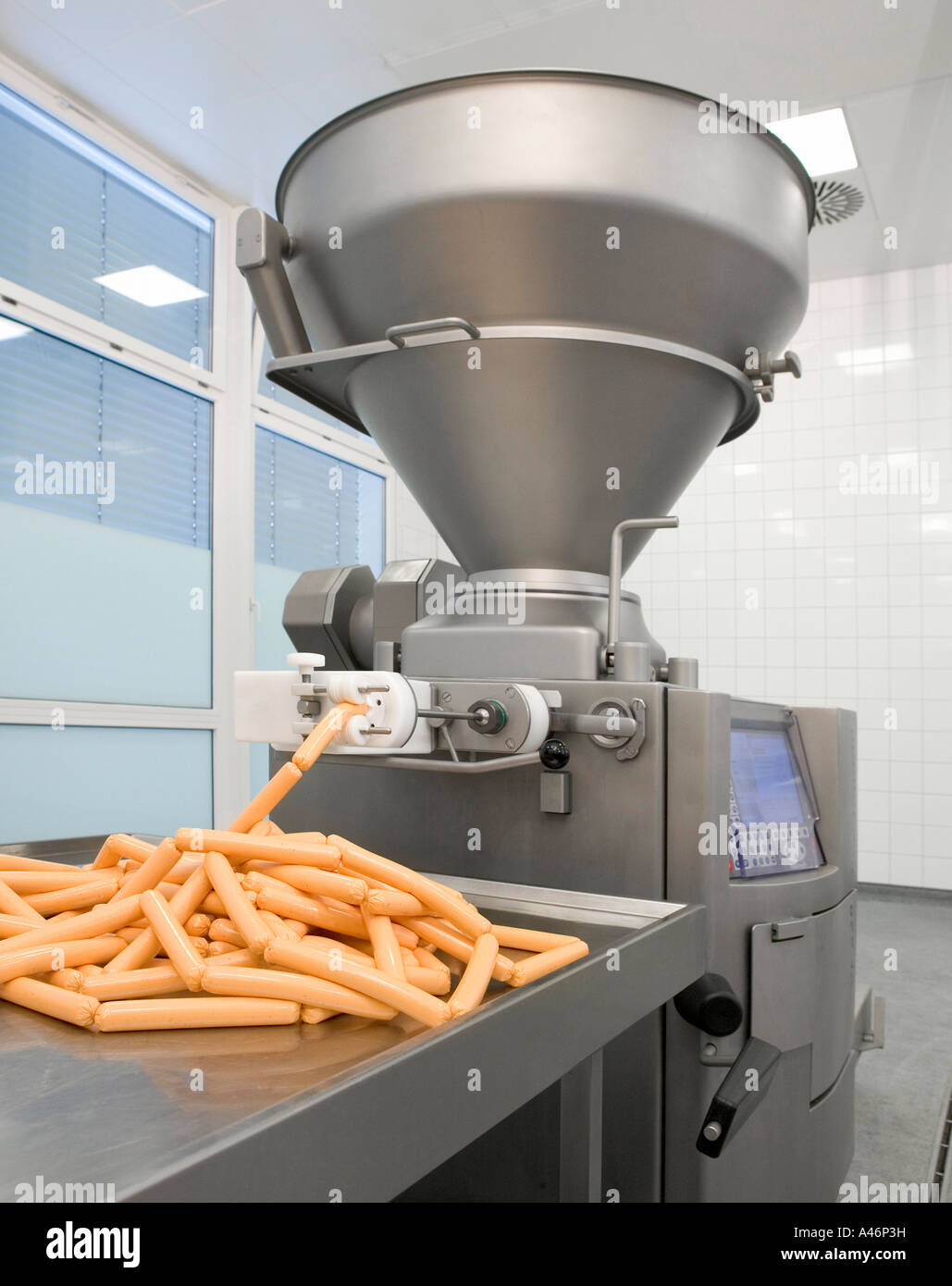 Butcher sausage production hi-res stock photography and images - Alamy