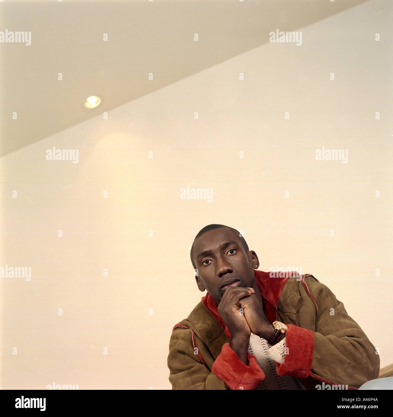 A portrait of Jimmy Floyd Hasselbaink, footballer Stock Photo - Alamy