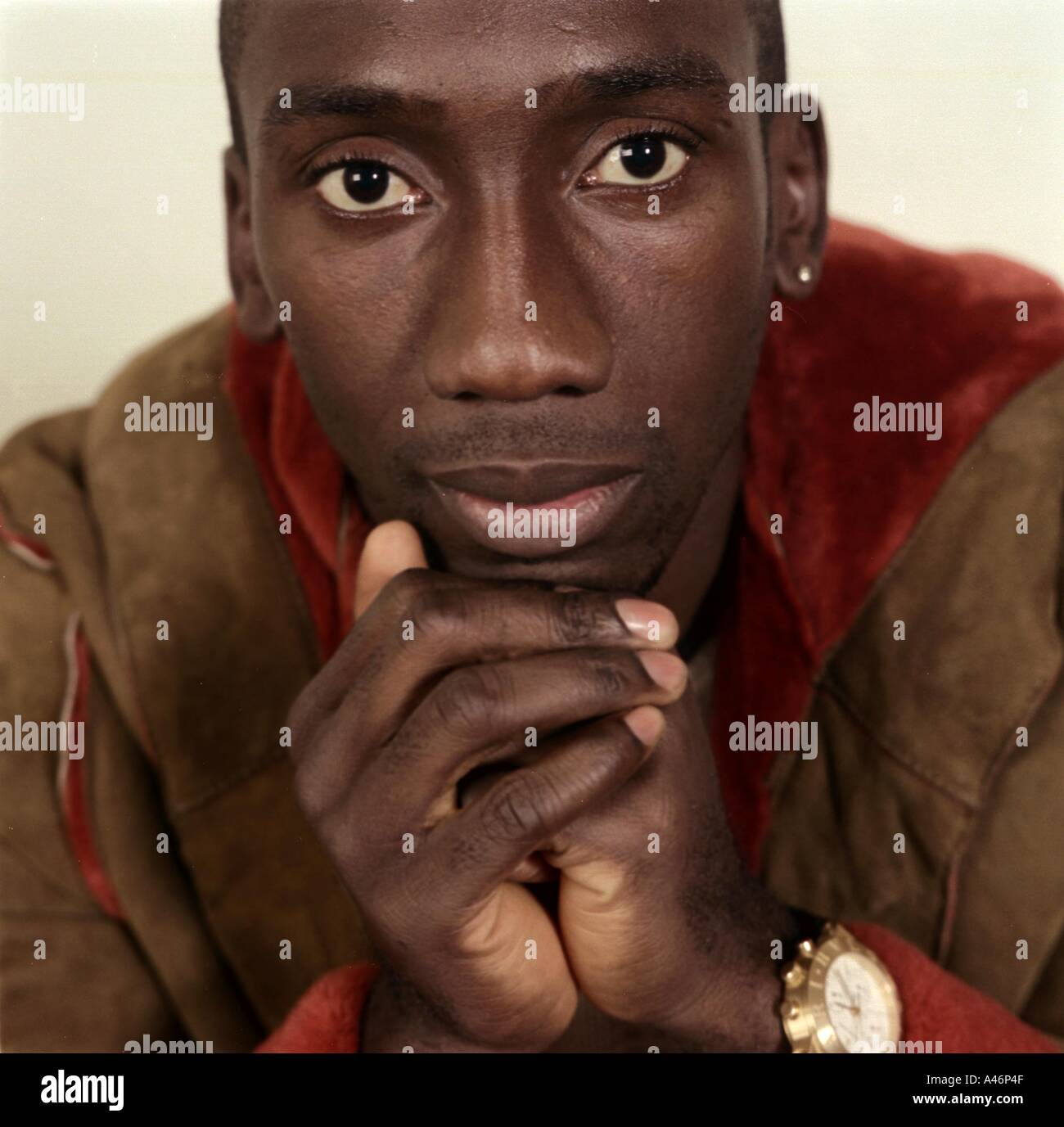 A portrait of Jimmy Floyd Hasselbaink, footballer Stock Photo - Alamy