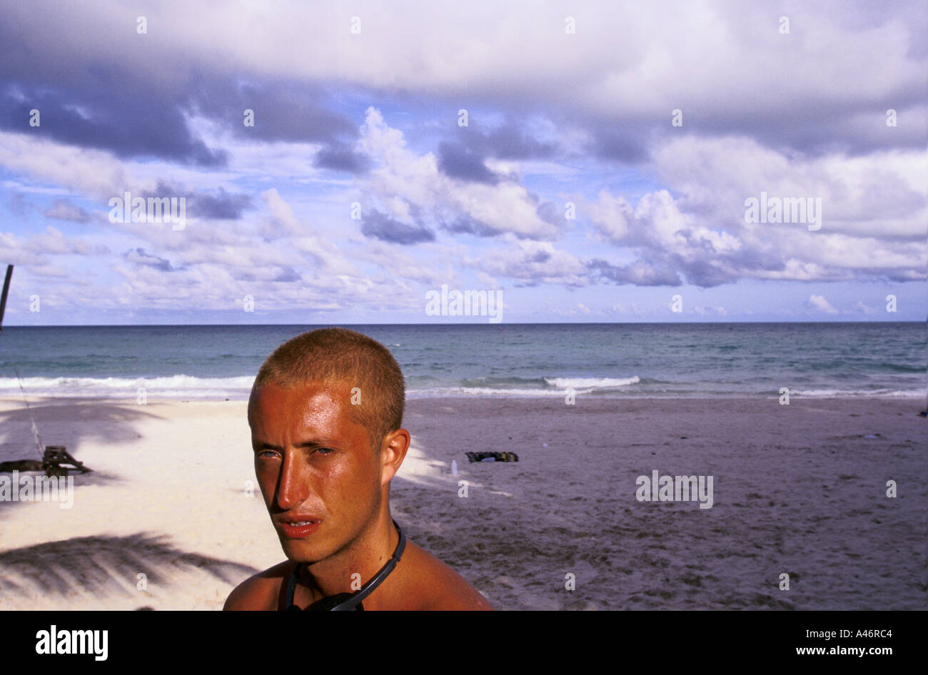 western traveller on the beach at koh samui Stock Photo - Alamy