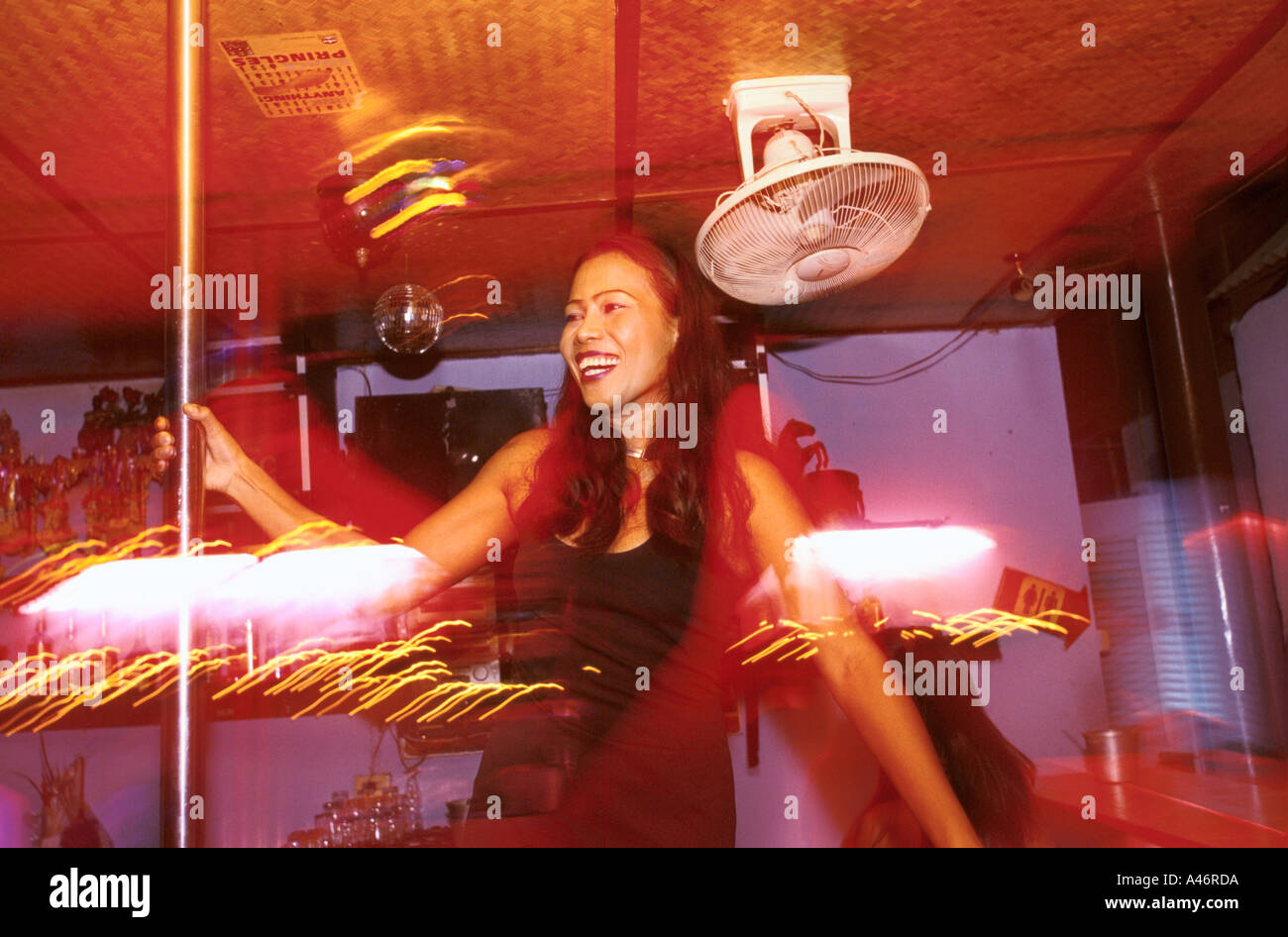 A bar girl dances in a bar on the island of koh samui thailand Stock ...