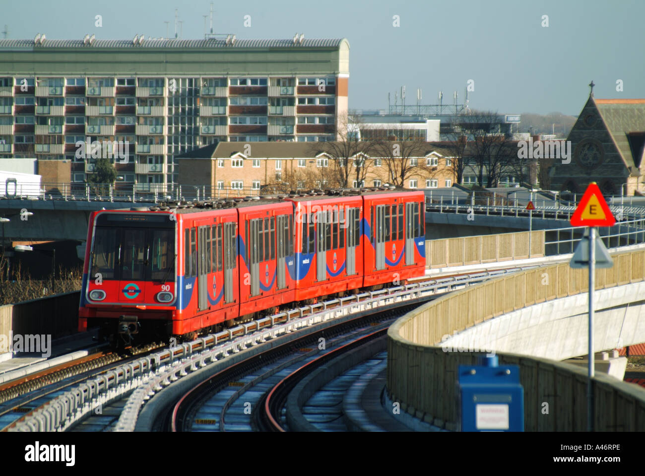 London part of the elevated section of the City Airport extension to ...