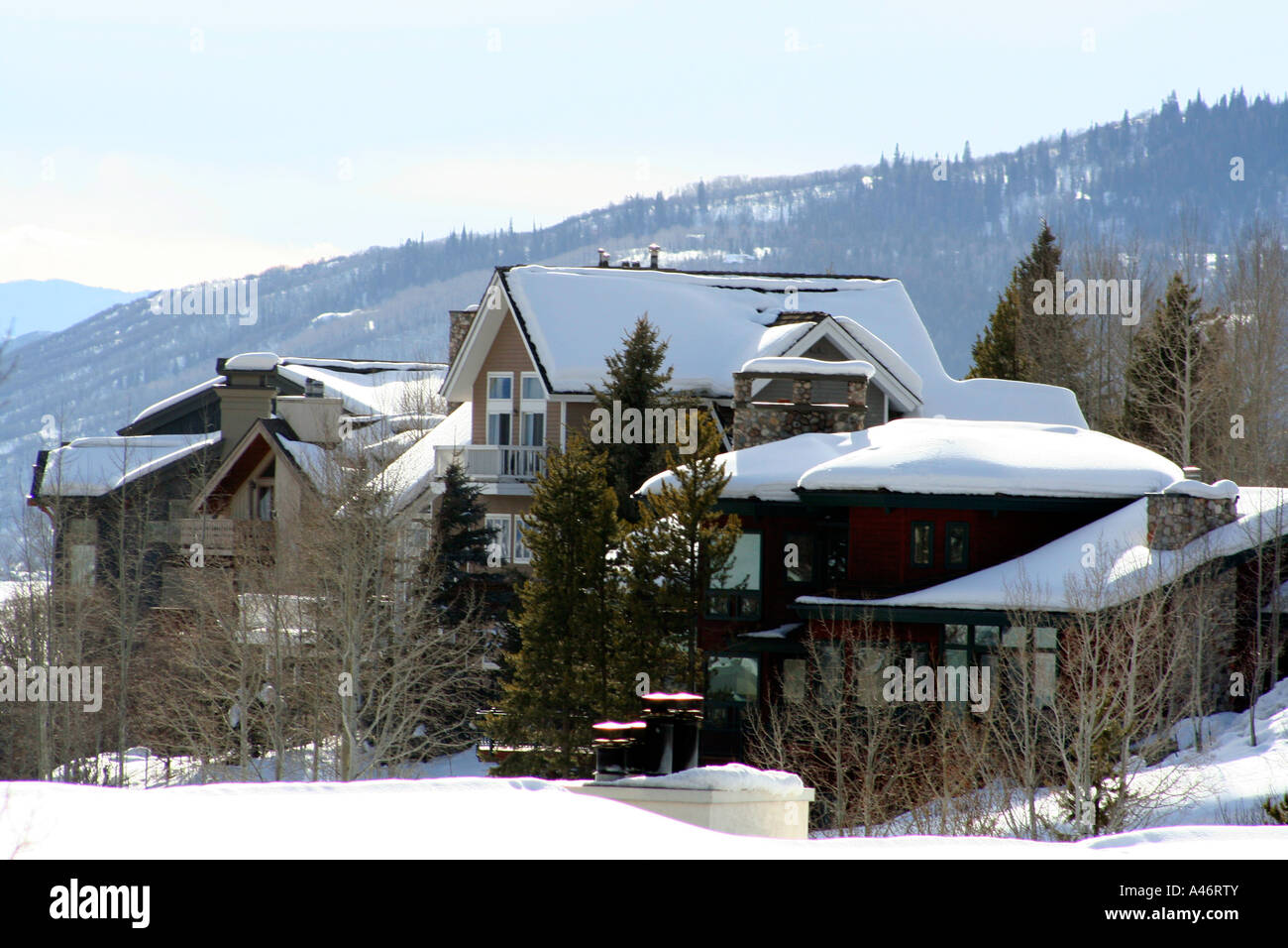 House in the snow Steamboat, Colorado, USA Stock Photo - Alamy