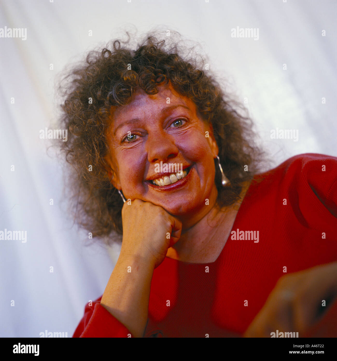 Author Michelle Roberts at home in London, UK Stock Photo - Alamy