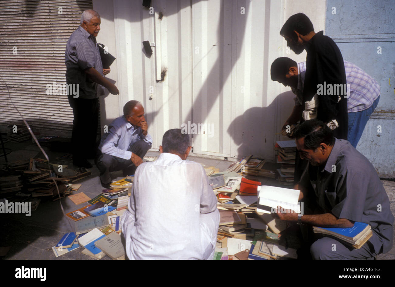 book market off sadoun street in baghdad where people come to sell ...