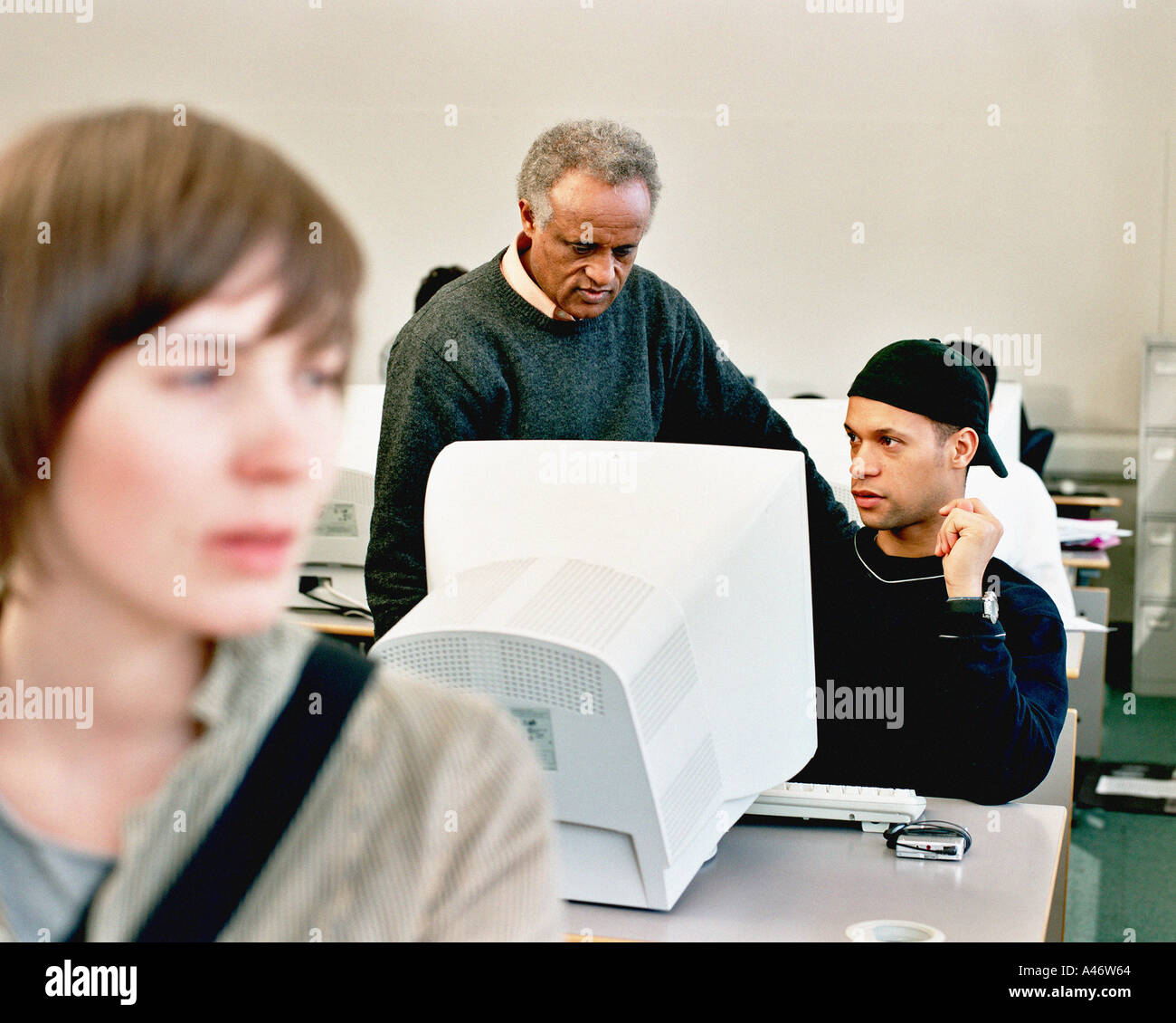 Students using computers Stock Photo - Alamy