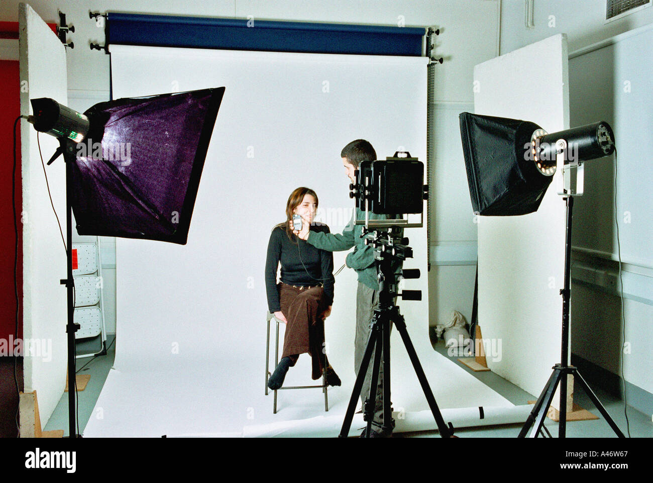 Female photographer stands in hi-res stock photography and images - Alamy