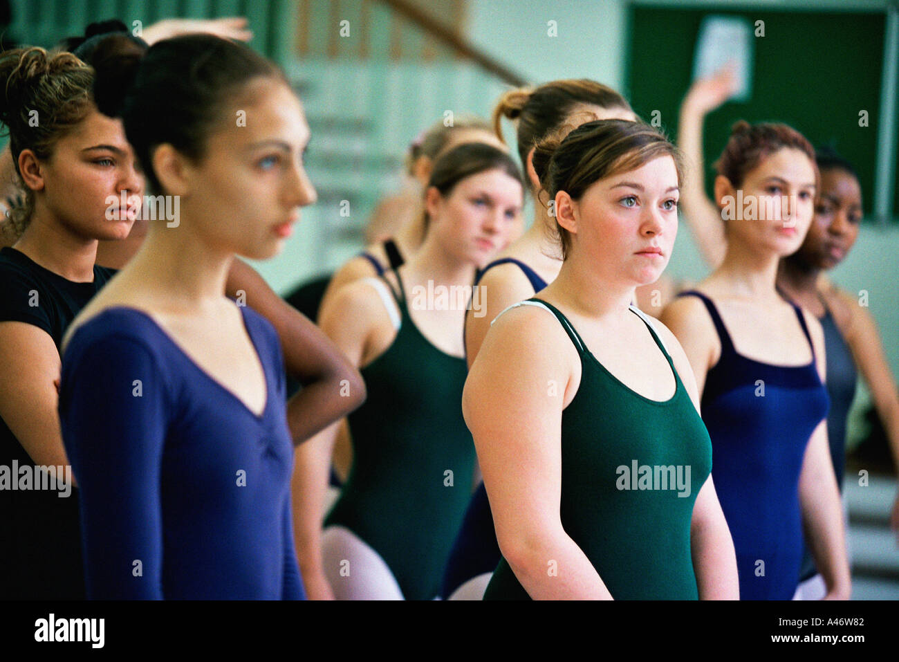 Girls in dance studio Stock Photo - Alamy
