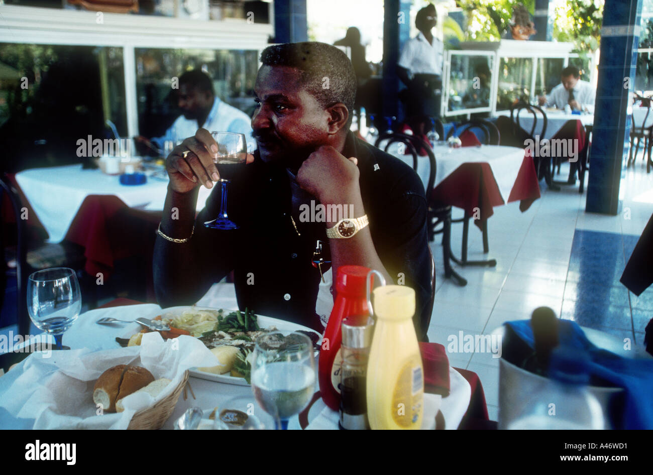 a rich angolan lunches along the bay area of the capital known as the ...