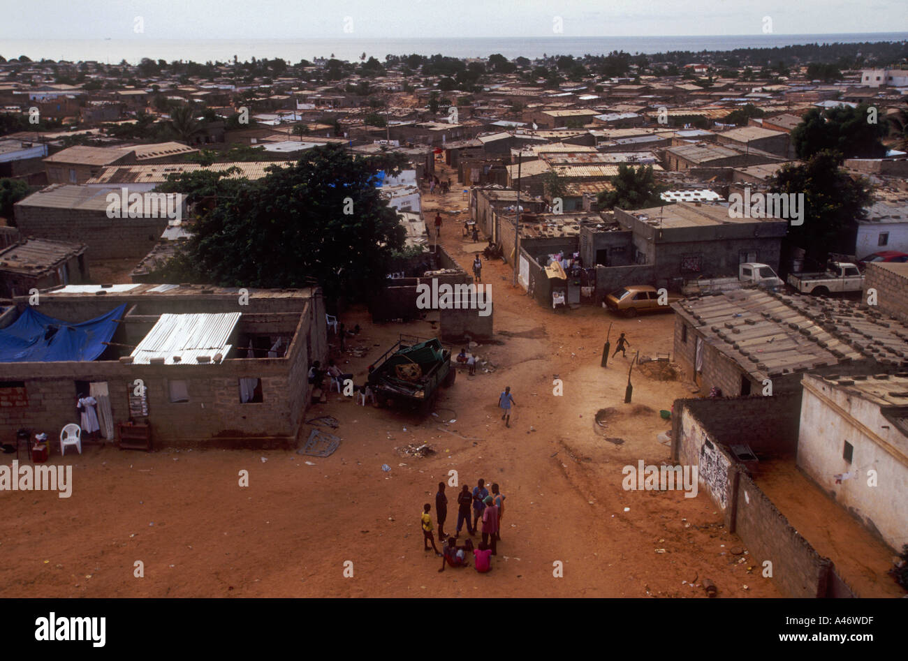 The view over a shanty town in Luanda the capital of Angola Stock Photo ...