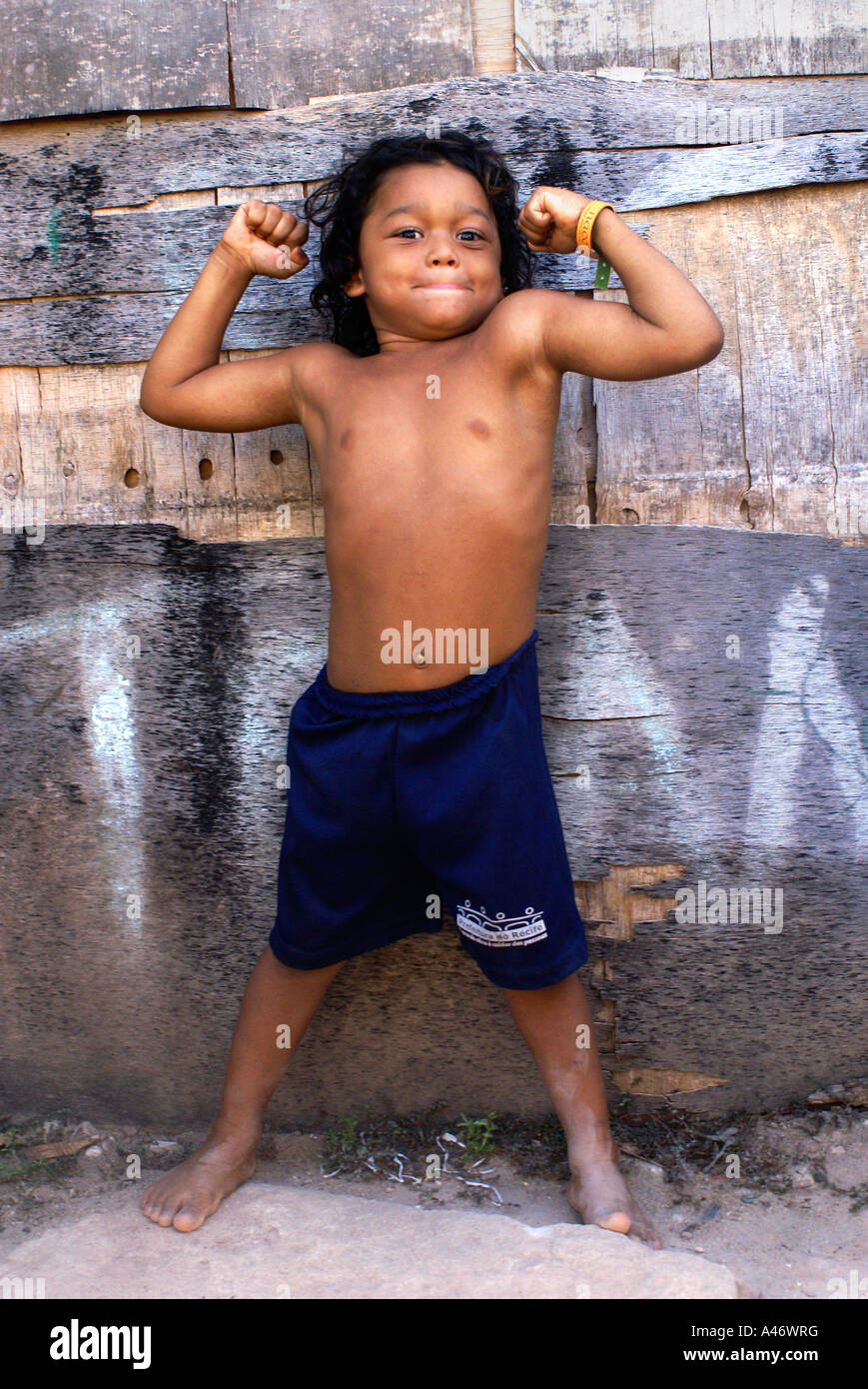 Portrait of a boy in a slum (favela), Recife, Brazil Stock Photo ...