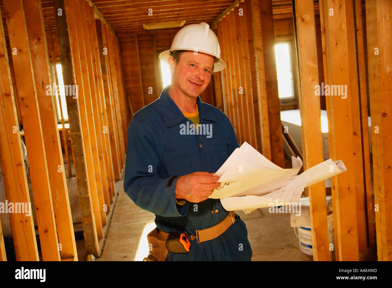 Wall framing blueprint hi-res stock photography and images - Alamy