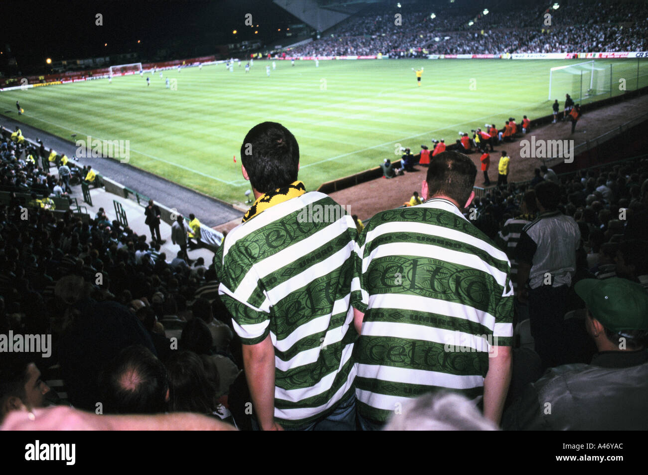celtic fans watch their team play celtic park formerly known as ...