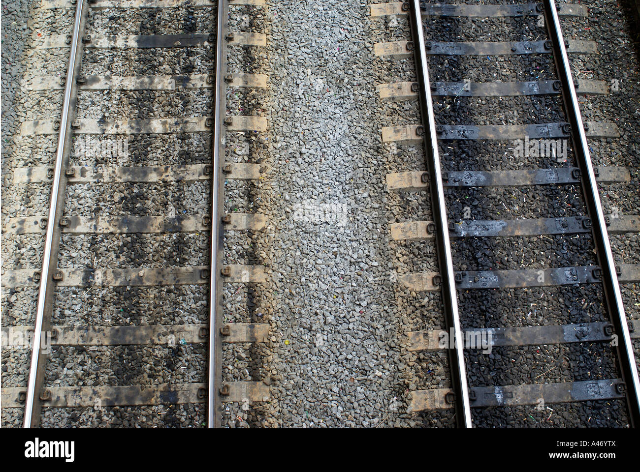 Two parallel railways Stock Photo - Alamy