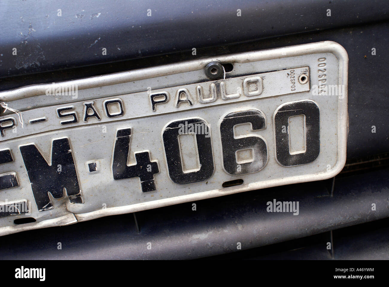 Number Plate in Sao Paulo, Brazil Stock Photo - Alamy