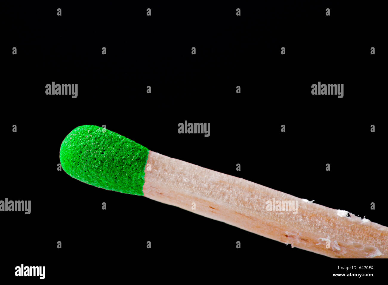 Green match, cut-out, macro Stock Photo - Alamy