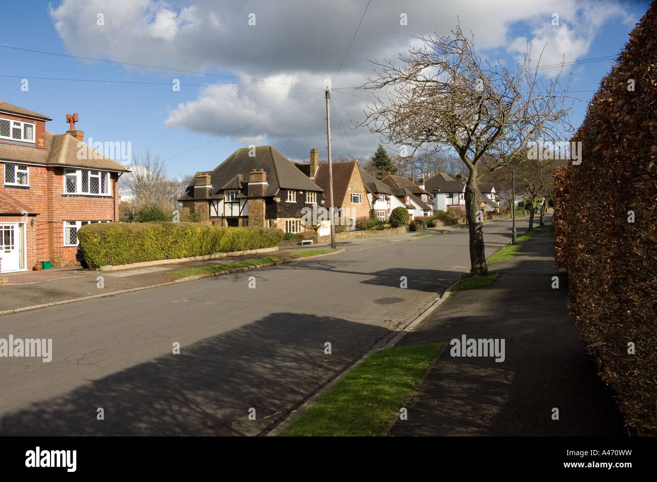 Suburban Residential Road - 1 Stock Photo - Alamy