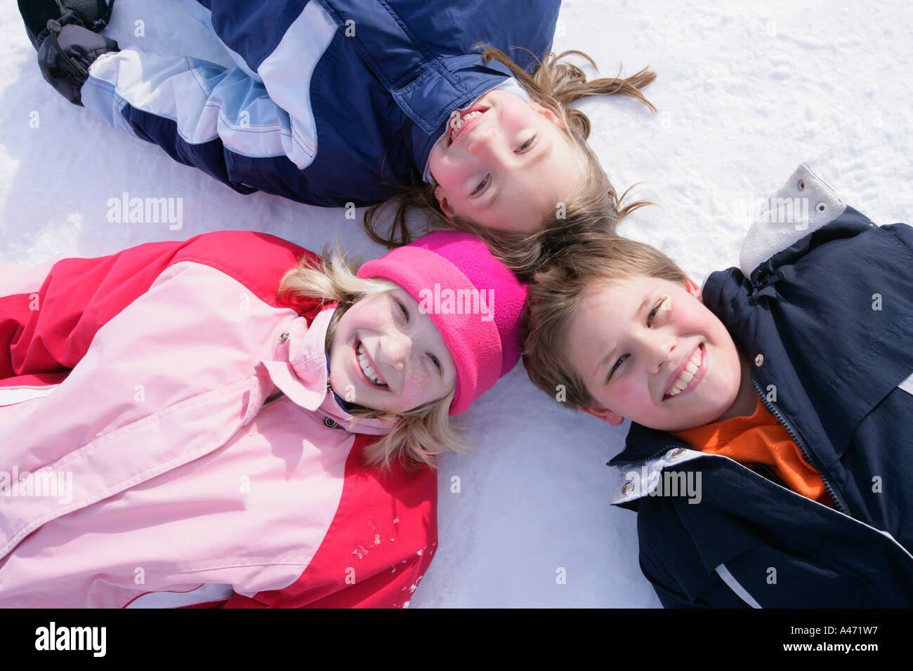 Children in the snow Stock Photo - Alamy