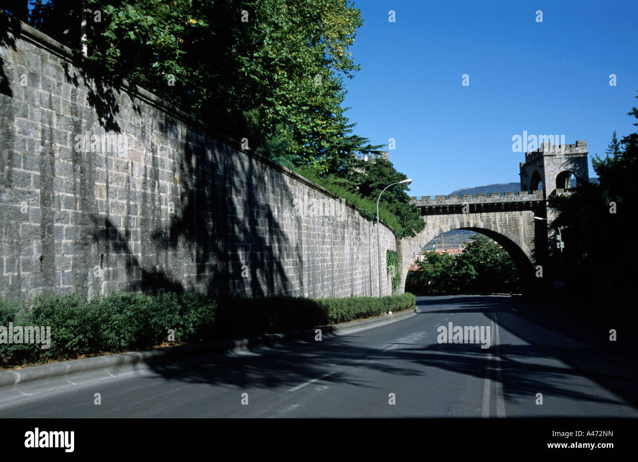 Main gate of the ramparts Pamplona Spain Stock Photo - Alamy