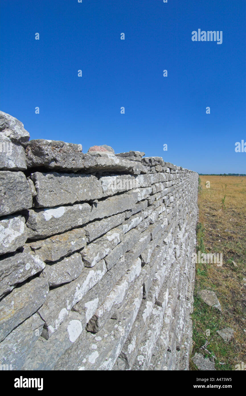Stone wall. Öland, Sweden Stock Photo - Alamy