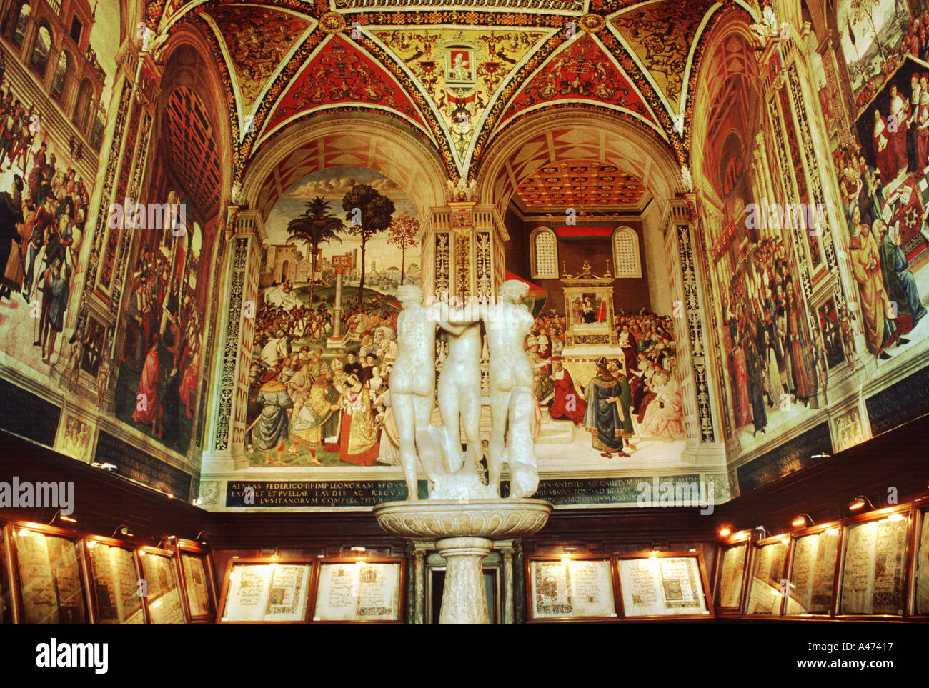 library Piccolomini Siena Italy Stock Photo - Alamy