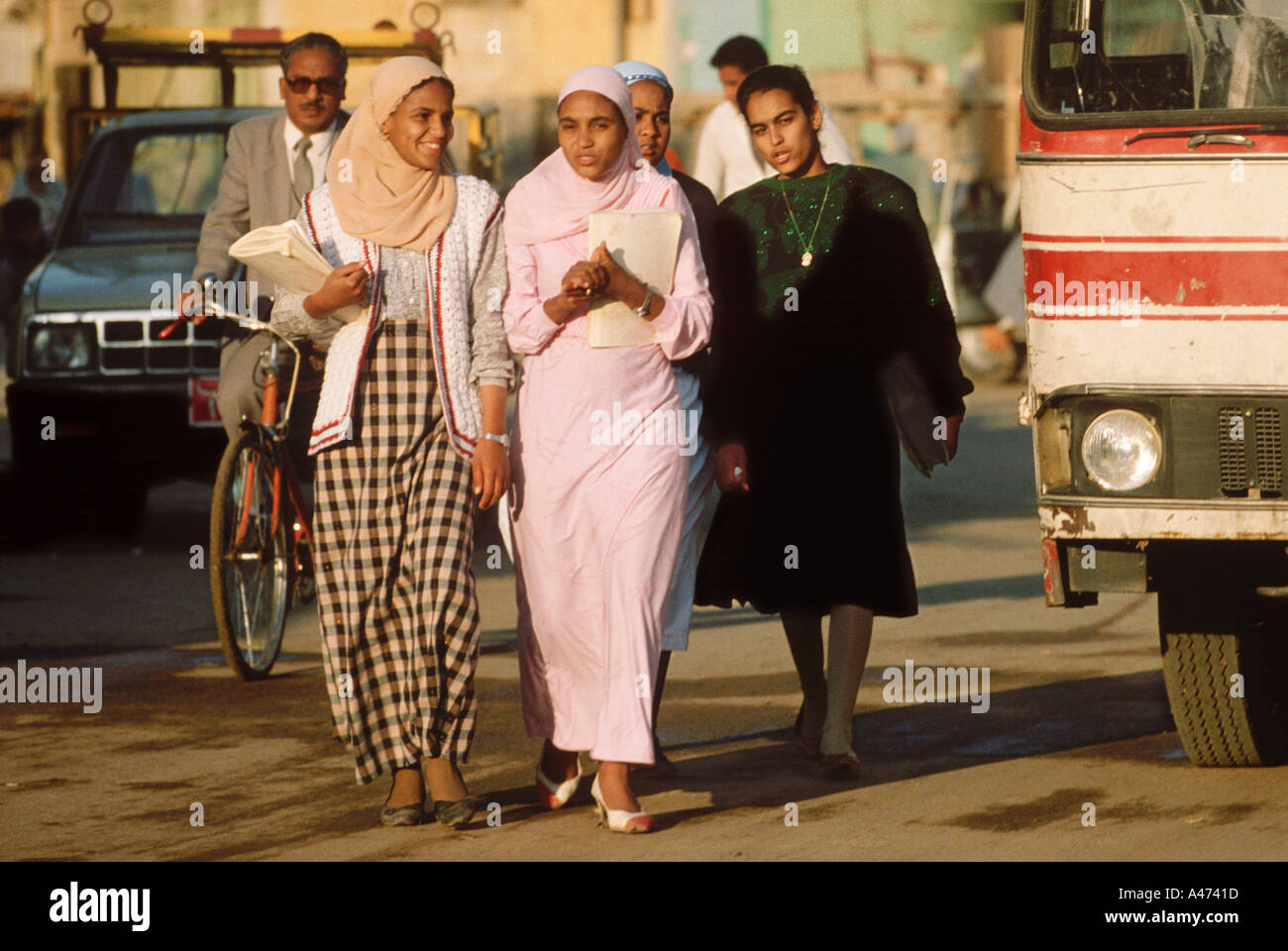 Egyptian student girls in Luxor Egypt Stock Photo - Alamy