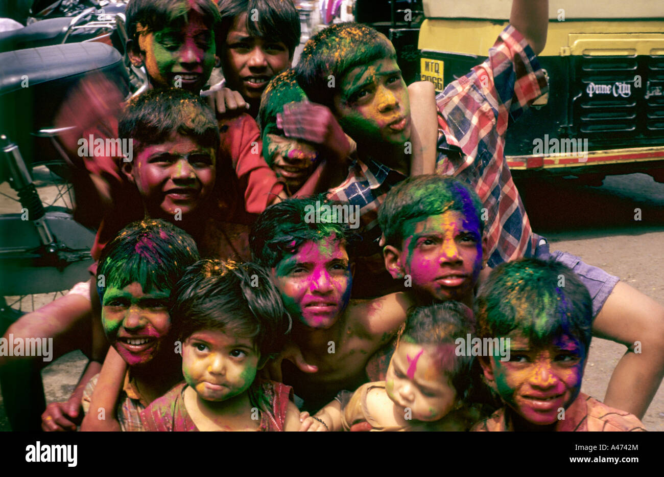 Holy Festival (the festival of color). Pune Maharashtra, India Stock ...