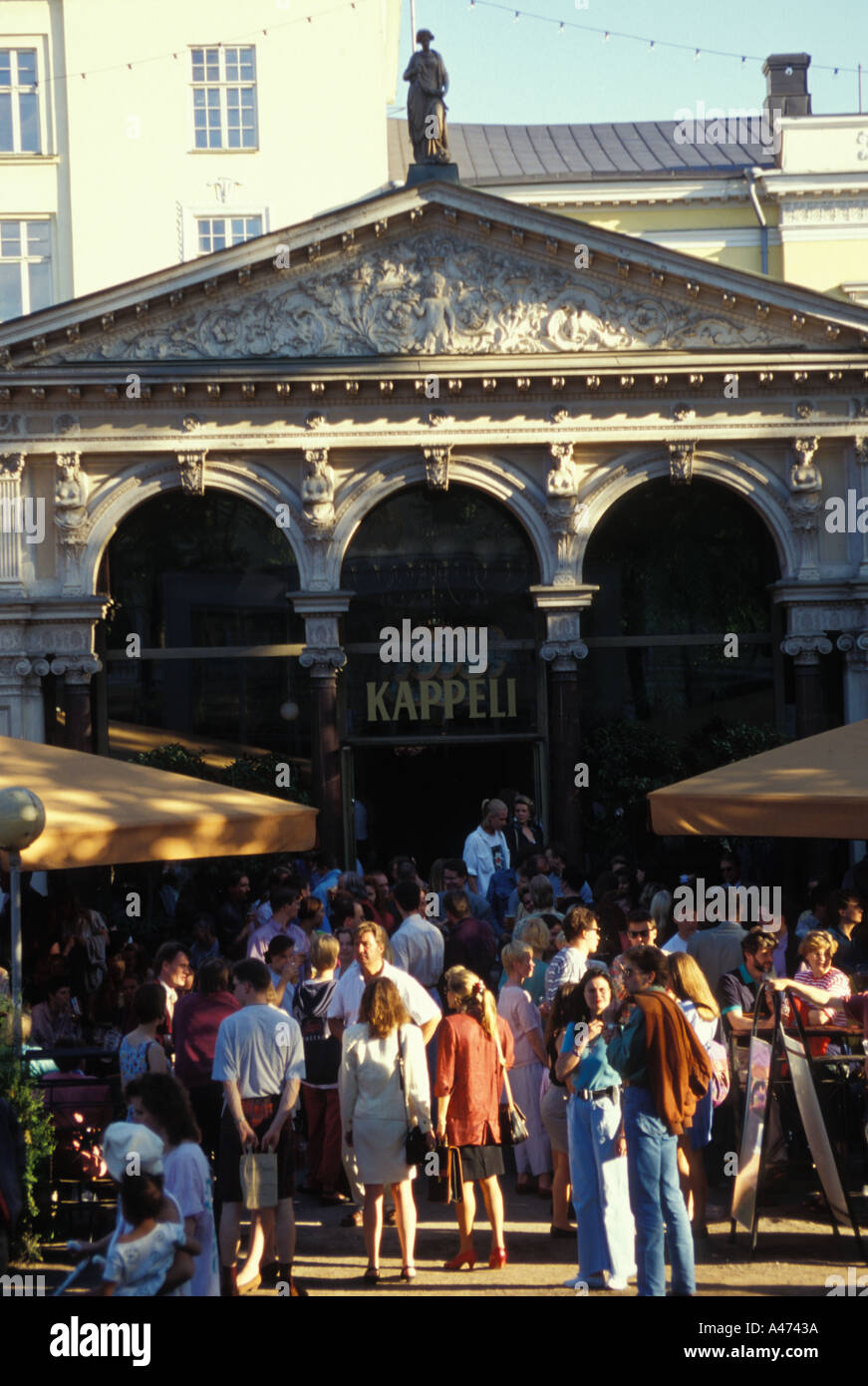 Finland Helsinki Esplanadi Park Kappeli Restaurant bar weekend summer ...