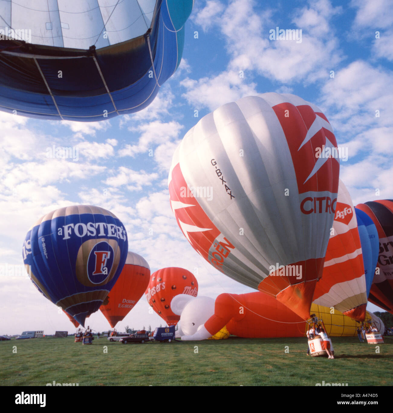 hot air Balloons about to take off Stock Photo - Alamy