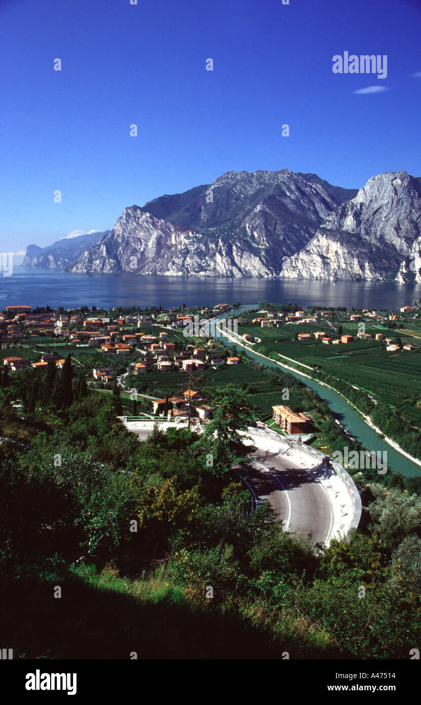 Lake Garda with Arco Stock Photo - Alamy