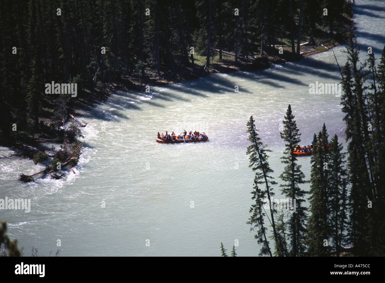 Rafting Bow River Banff Alberta Stock Photo - Alamy